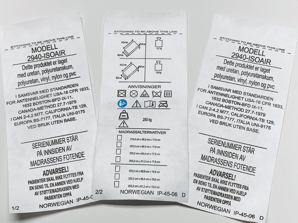 Printed Tyvek Labels (Single Sided) – 3A Thread & Supply Co